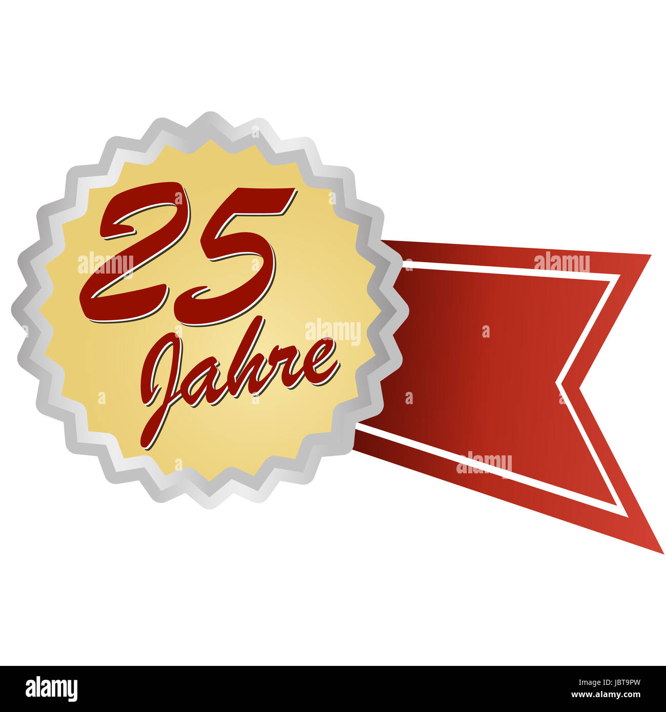 Jubiläums-Taste Deutsch Jubiläum 25 Jahre Stockfotografie - Alamy
