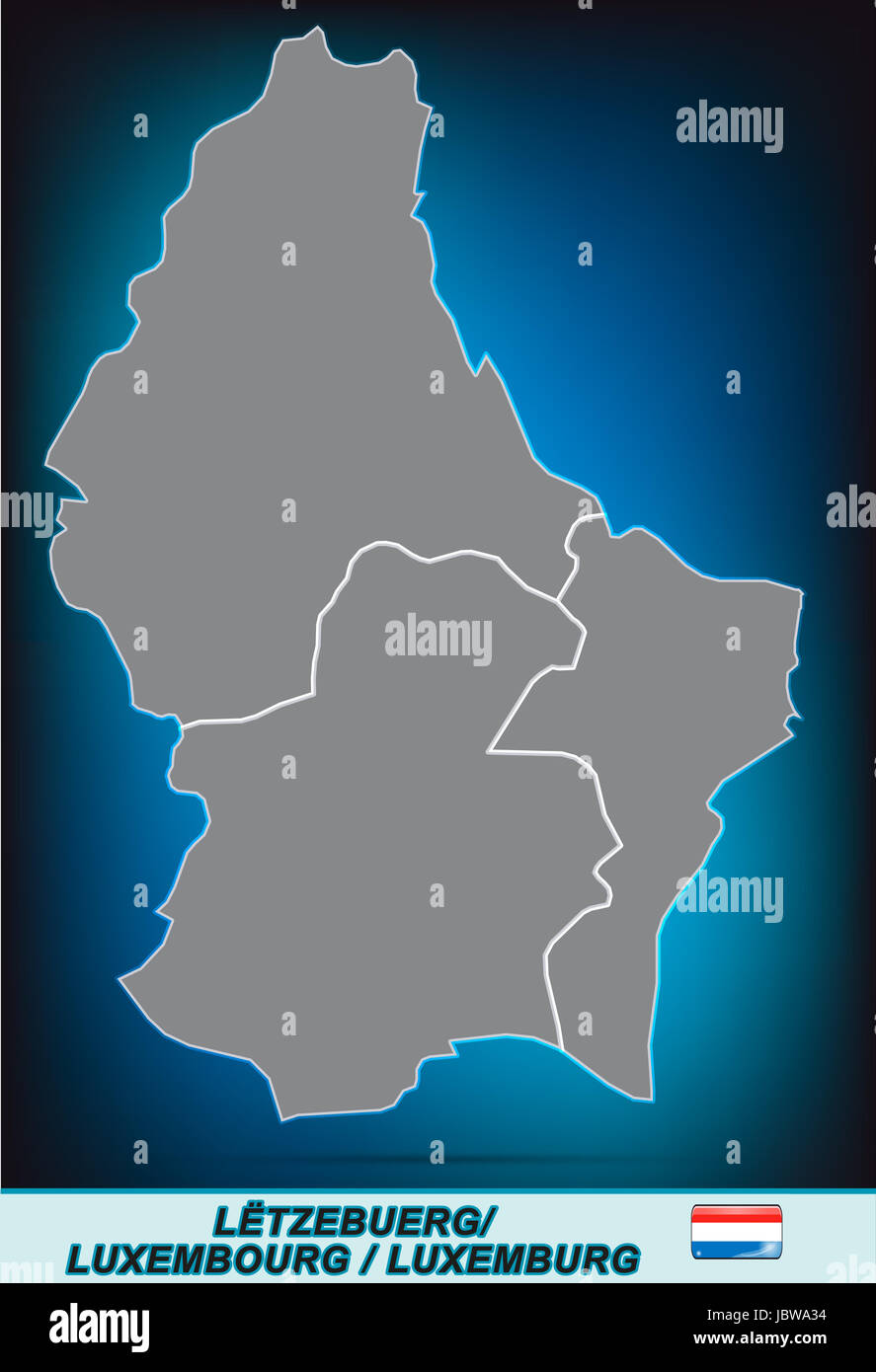 Wunderschne Karte Von Luxemburg Bild