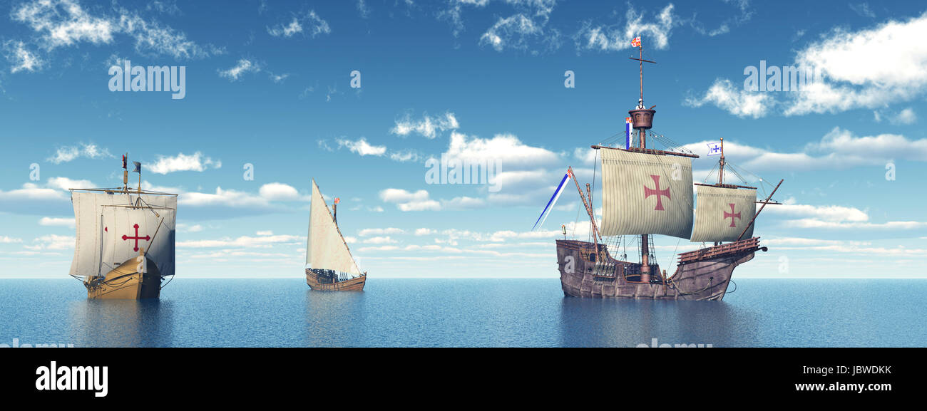 Santa Maria, Nina und Pinta Stockfotografie - Alamy