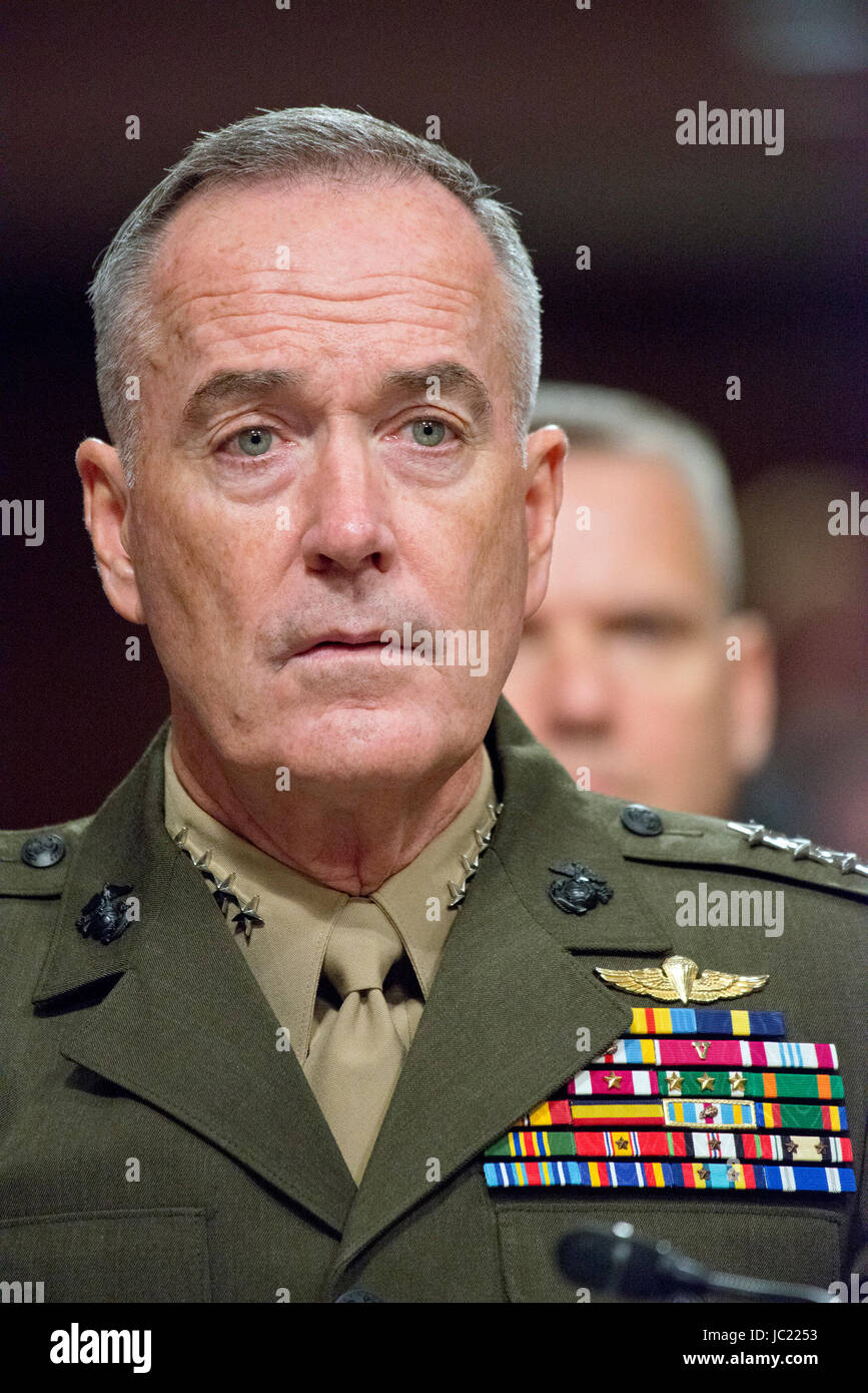 General Joseph F. Dunford, Jr., US Marine Corps, Vorsitzender der Joint Chiefs Of Staff, gibt ...