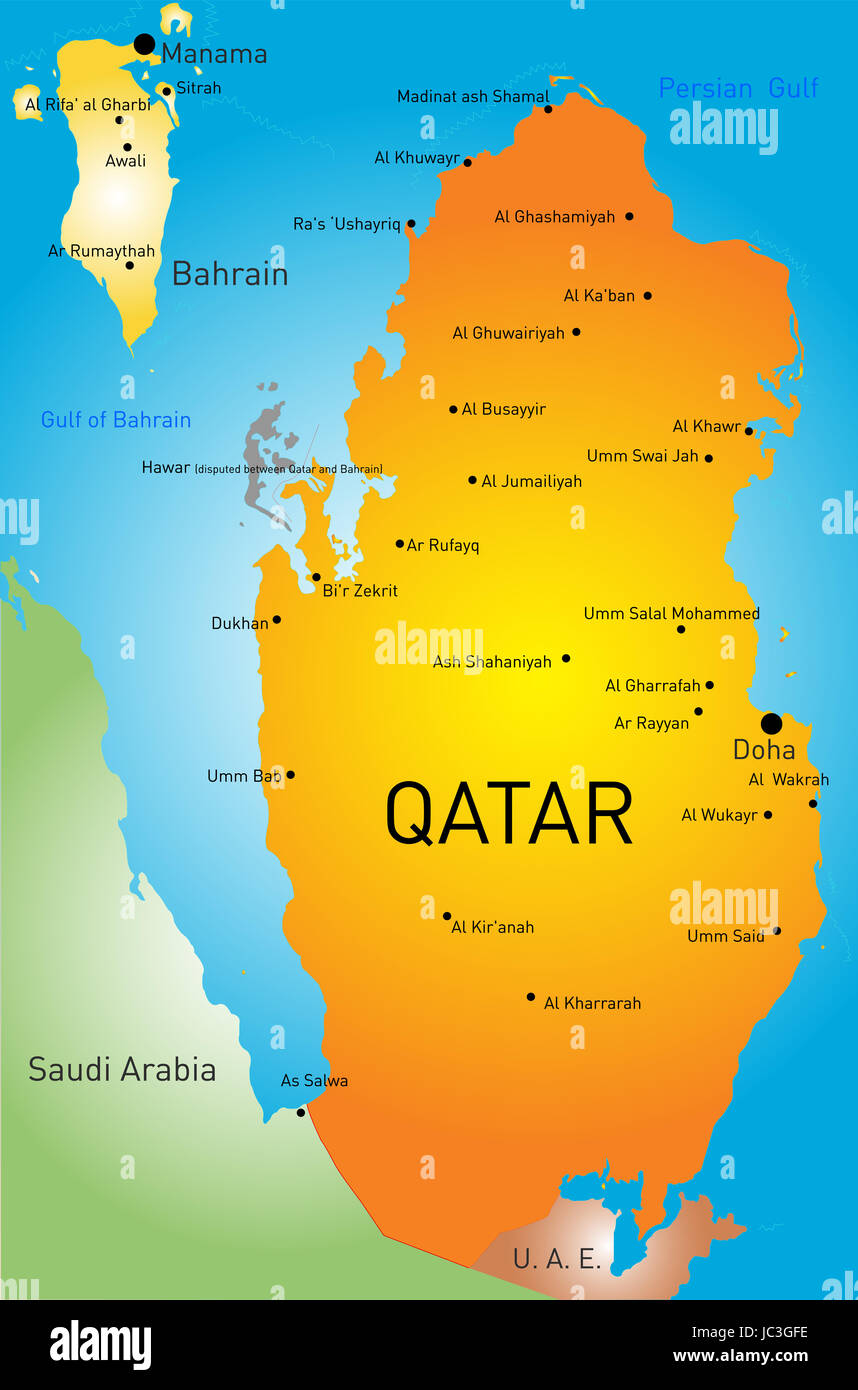 Katar kartenvektor -Fotos und -Bildmaterial in hoher Auflösung – Alamy