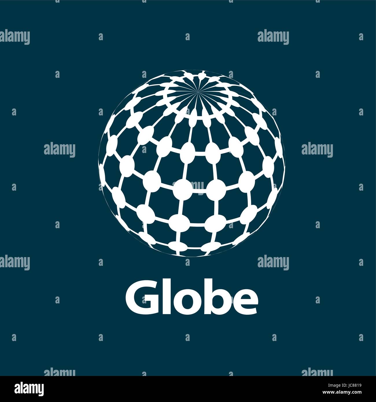 Vorlage Logo Design Globus. Vektor-Illustration-Symbol Stock ...