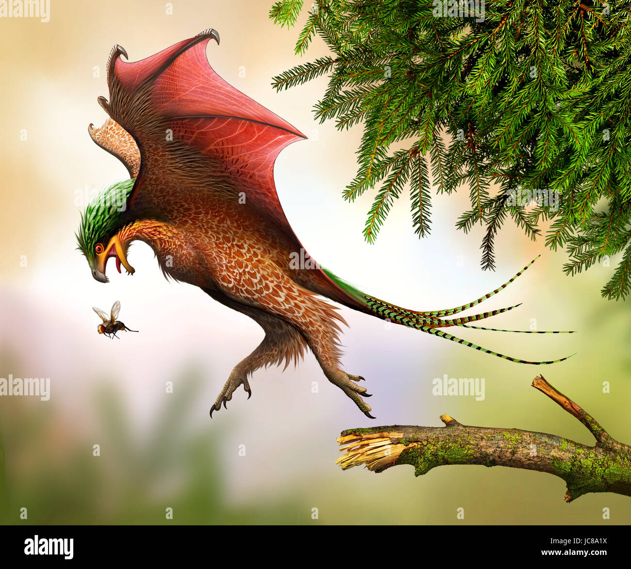 Yi Qi ist eine Gattung der Scansoriopterygid Dinosaurier aus dem späten Jura von China ...