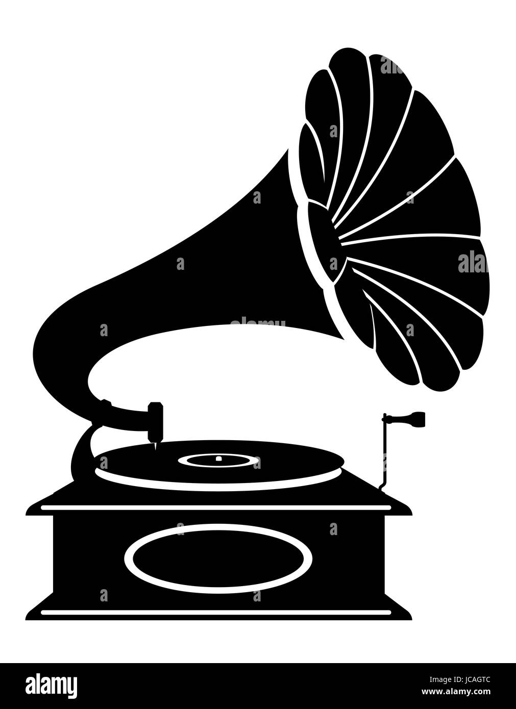 Grammophon alte retro Vintage Icon-Vorrat Vektor-Illustration isoliert ...