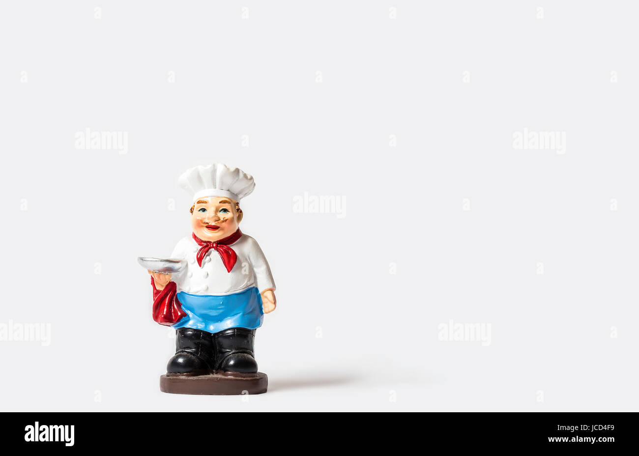 Statuette der Kellner auf weißem Hintergrund Stockfotografie - Alamy