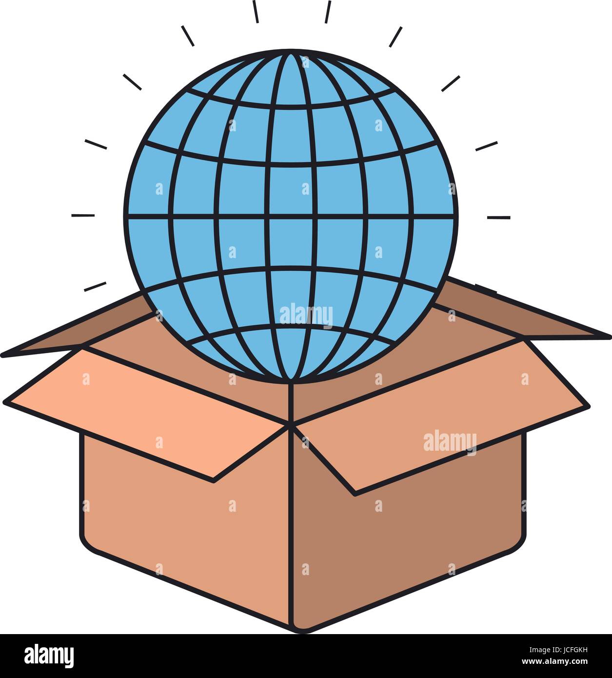farbenfrohe Silhouette Closeup Globus Erde Weltdiagramm aus Karton ...
