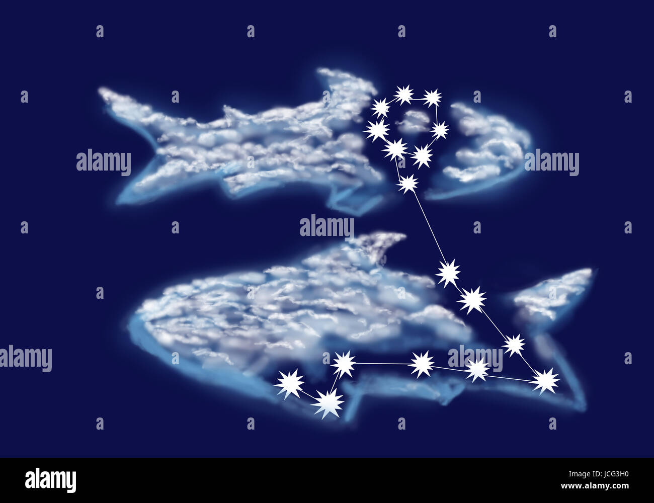 Pisces zodiac sign icon sign -Fotos und -Bildmaterial in hoher ...