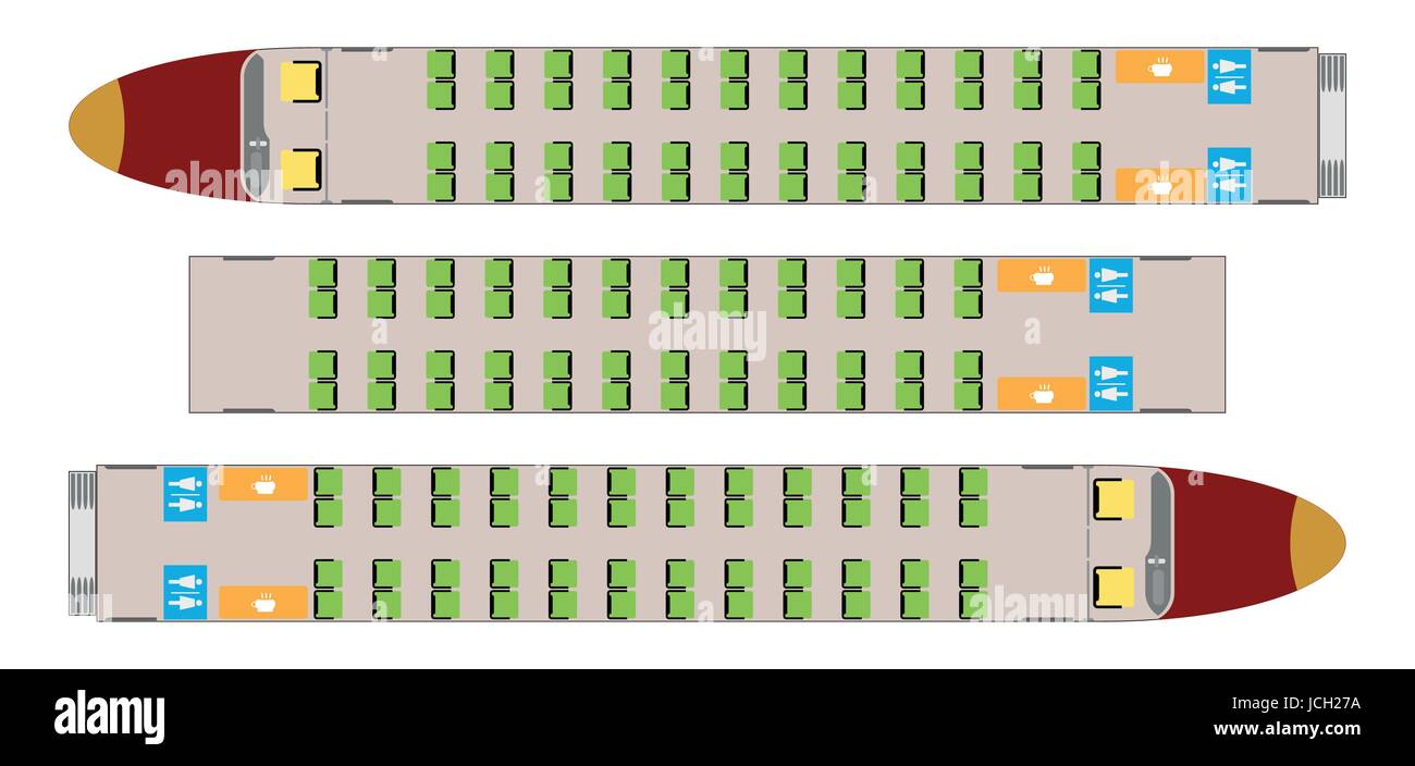 High-Speed-Passagier Zug Sitzplan Vektor und illustration Stock ...