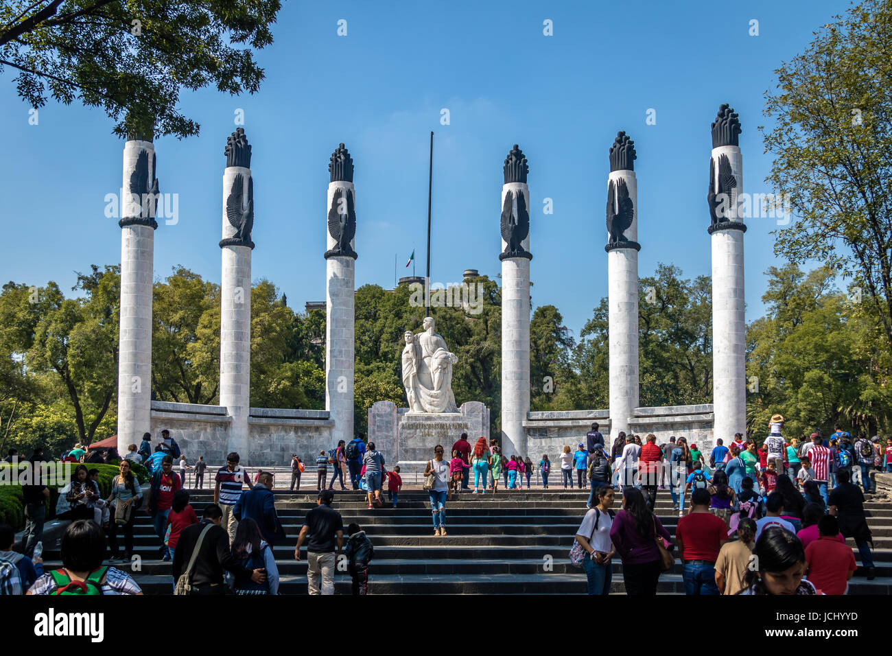 Altar ein la Patria (Altar des Vaterlandes) mit Niños Heroes Monument (auch bekannt als ...