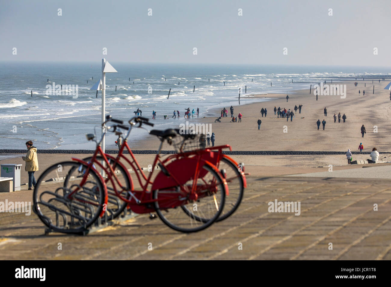 Ostfriesische Nordseeinsel Norderney, Winter sterben, Promenade am ...