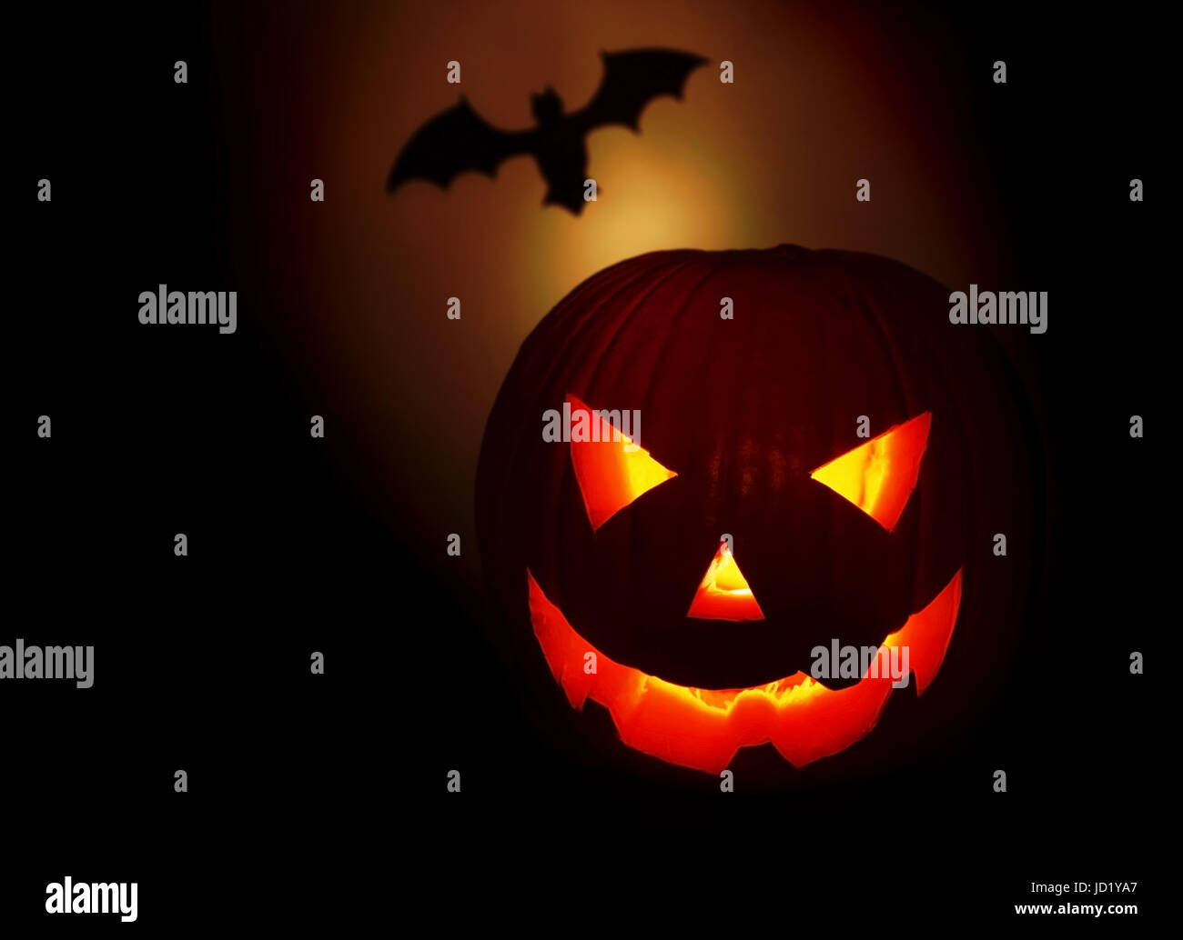 Halloween, Horror, Glühen, Kürbis, Fledermaus, Piktogramm, Symbol ...