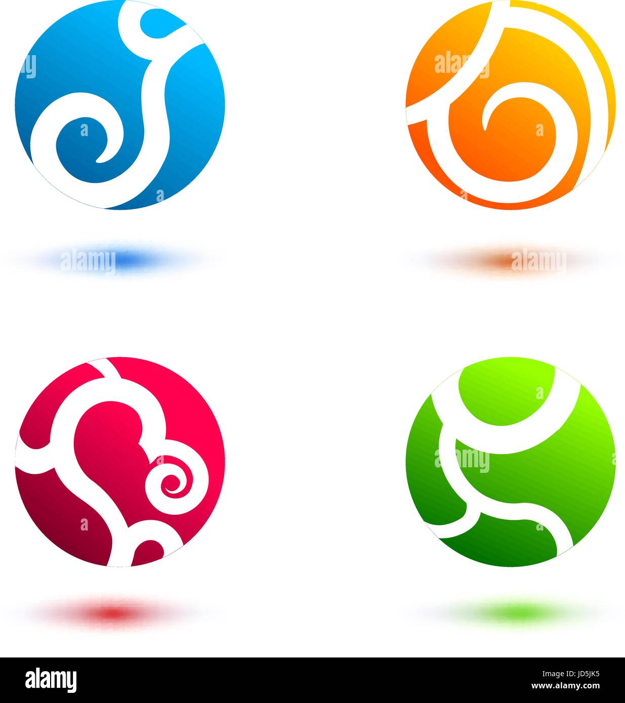 Satz von Symbol und Formen. Trendige Icons und Logos. Geschäft Zeichen ...
