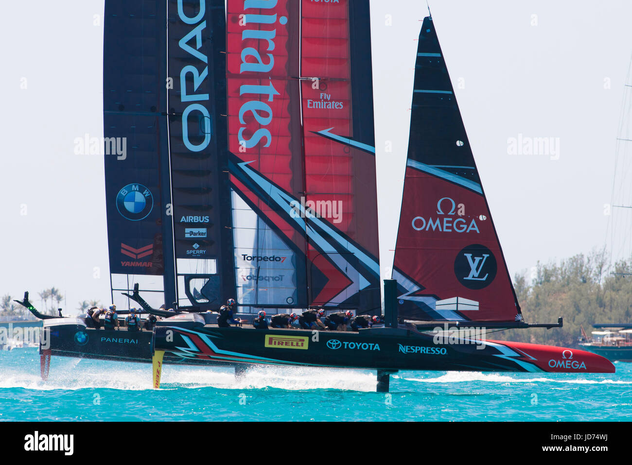Toller Sound, Bermuda, 18. Juni. Emirates Team New Zealand und Oracle ...