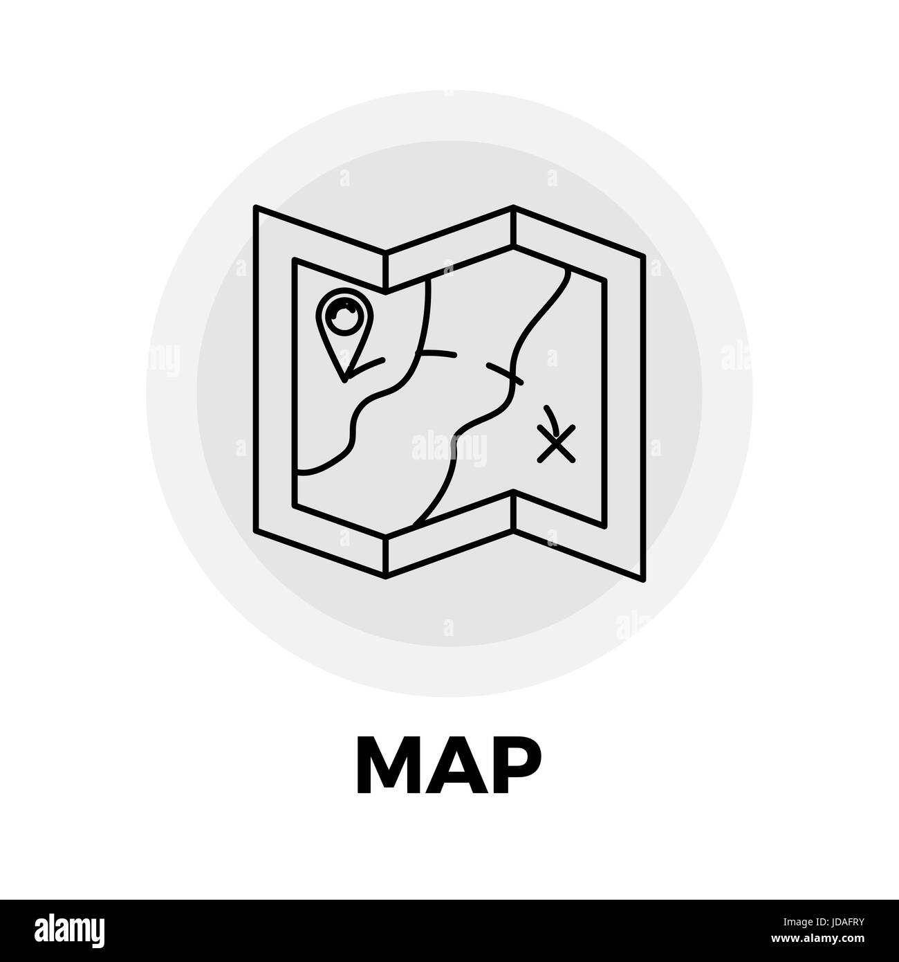 Karte-Symbol Vektor. Stadtplan Symbol flach. Karte-Symbolbild. Icon ...