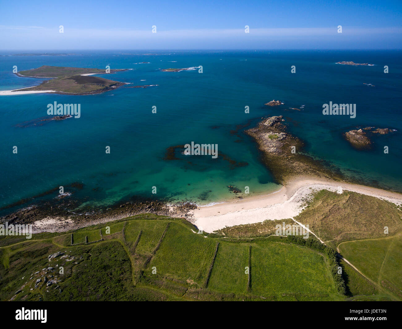 Luftbild von Bryher und die Scilly-Inseln Stockfotografie - Alamy