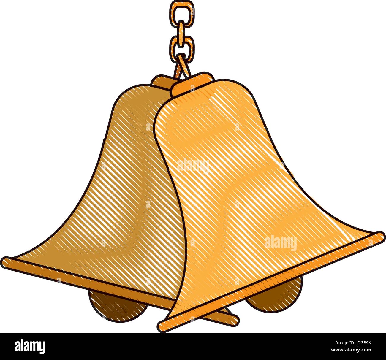 Glocken an Kette instrument Klang Stock-Vektorgrafik - Alamy