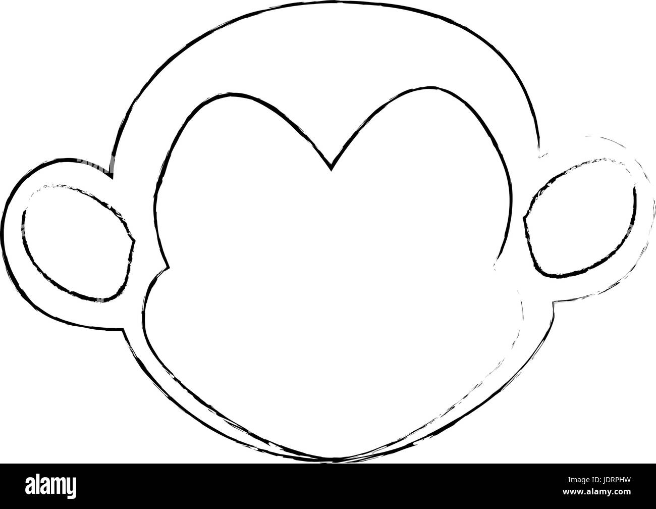 Affe Tier Symbol auf weißem Hintergrund-Vektor-illustration Stock ...