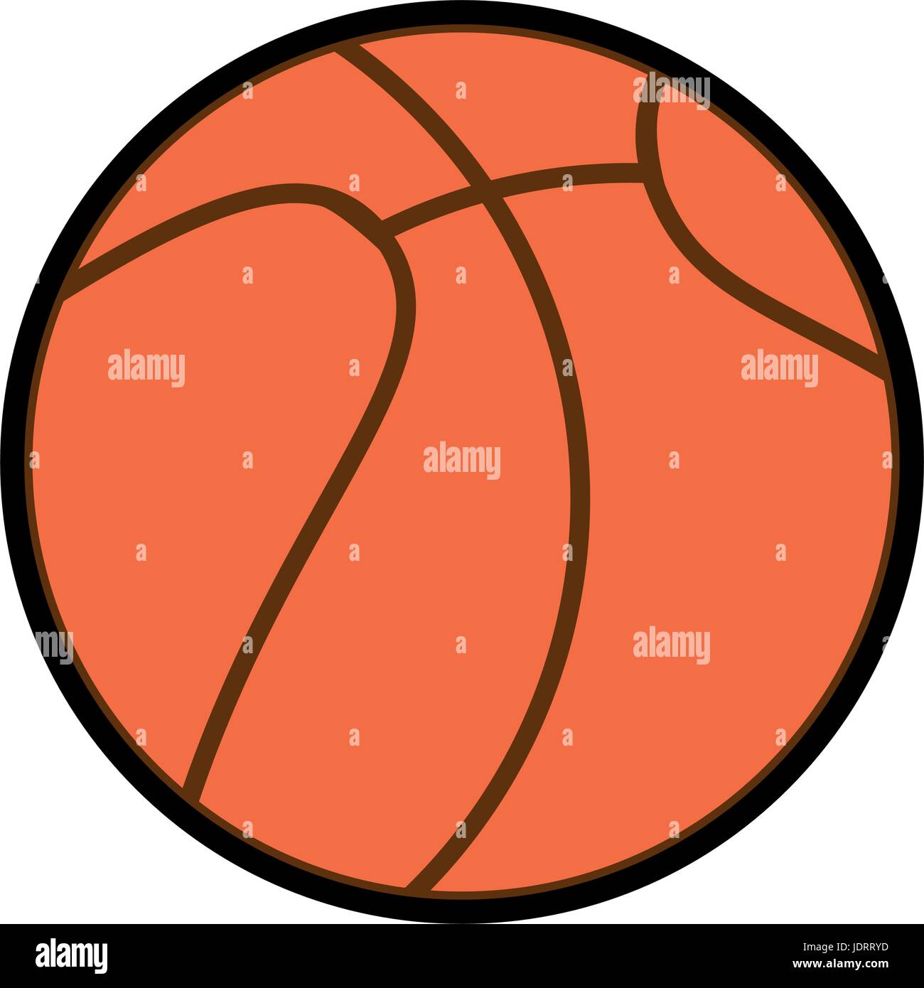 niedlichen Korb Ball isoliert Cartoon Vektor Grafik illustration Stock ...