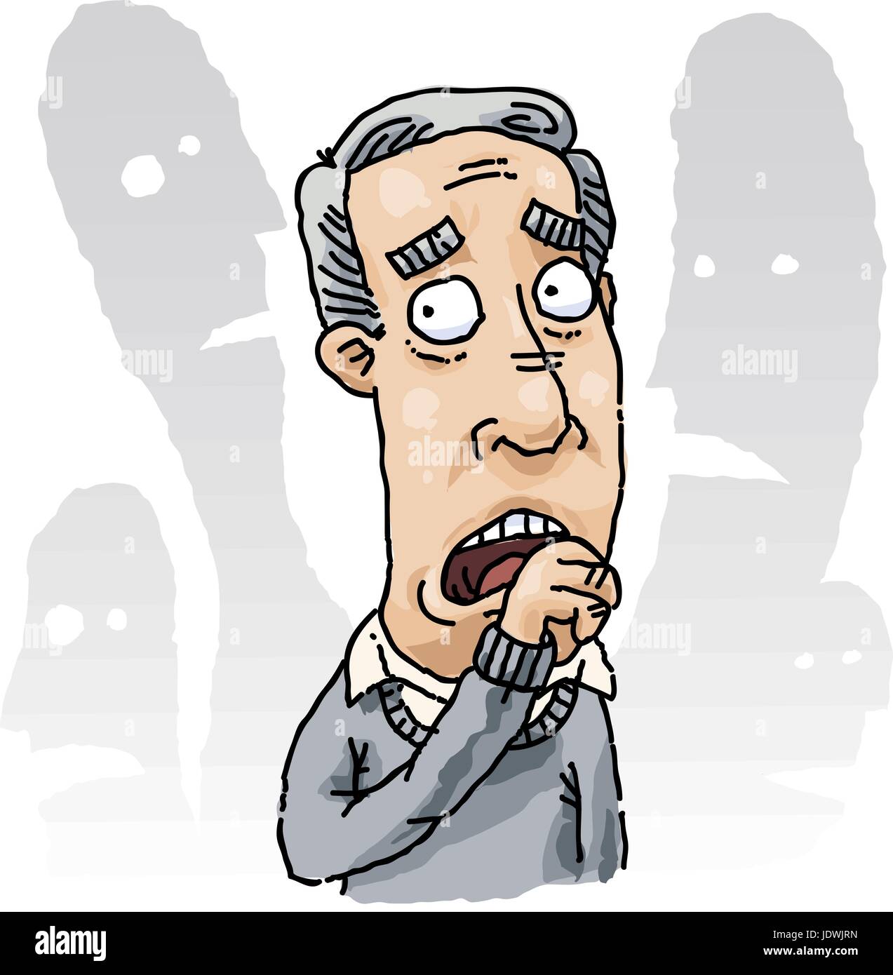 Cartoon Nervous Man Stockfotos und -bilder Kaufen - Alamy