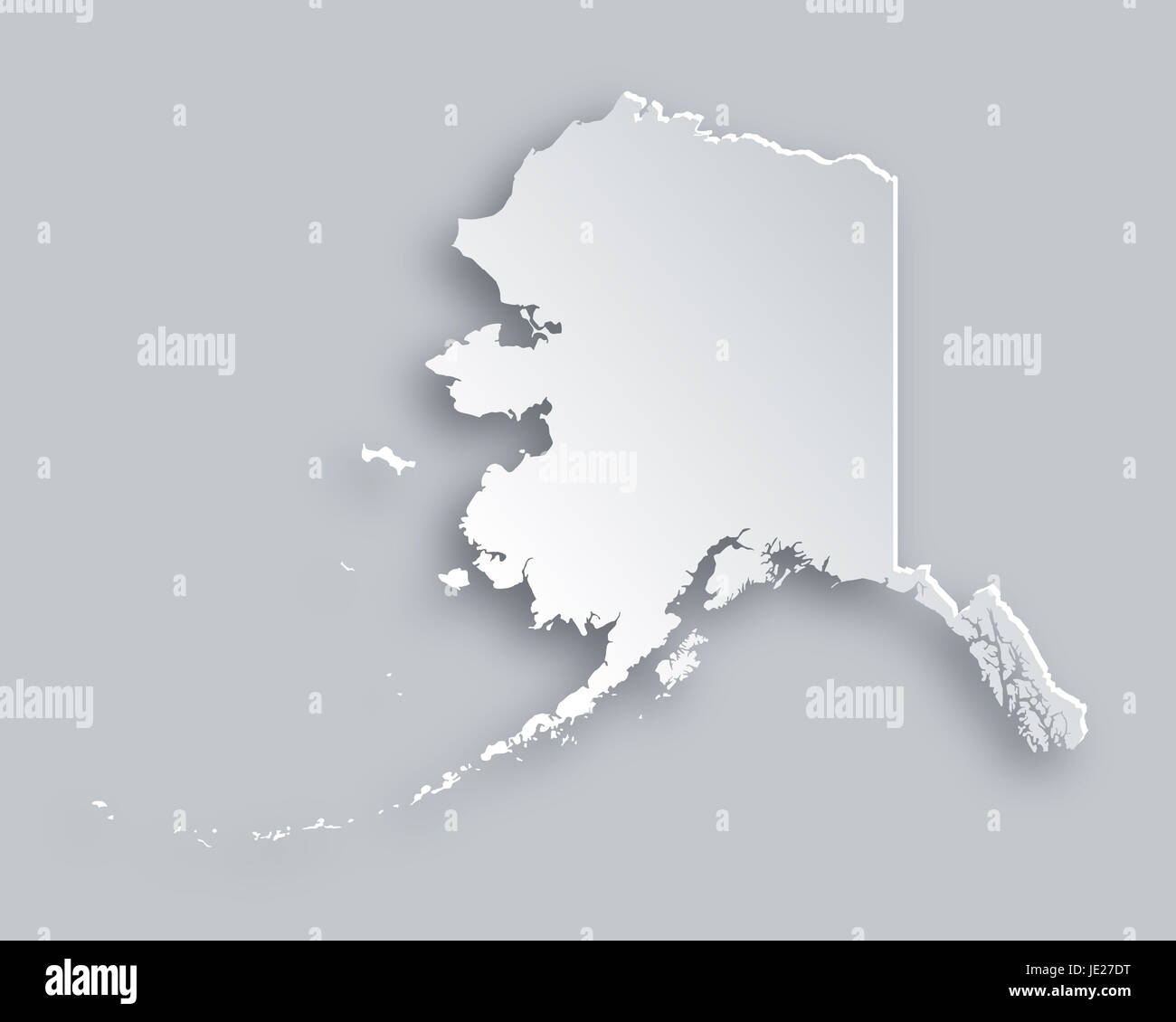 Karte von Alaska Stockfotografie - Alamy