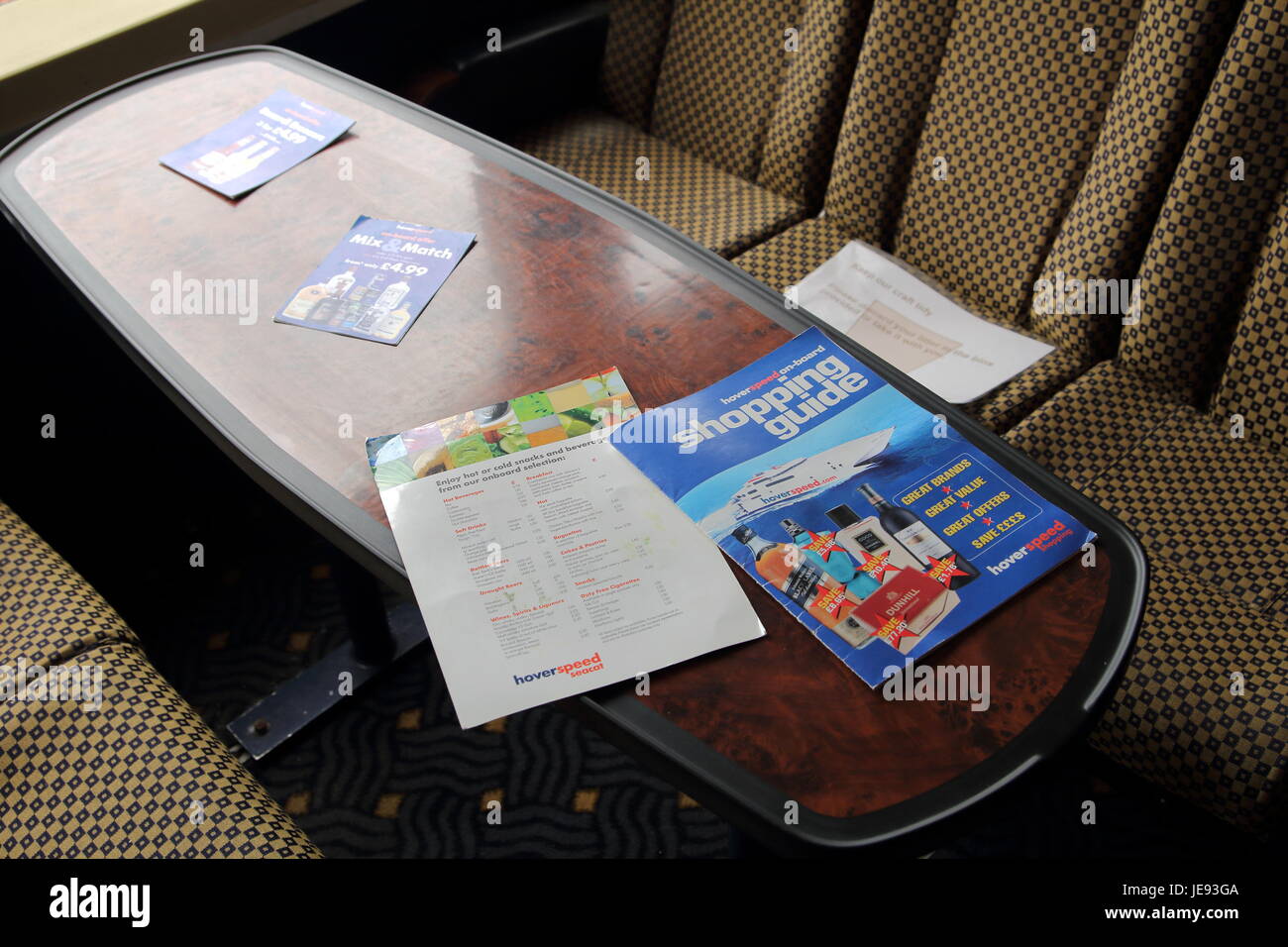 Lee-on-the-Solent, Hampshire, UK - 10. Juni 2017: Tabelle in der ...