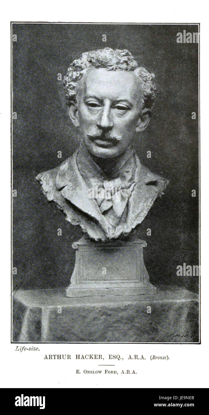 Dieses Bild zeigt eine Büste des englischen Künstlers Arthur Hacker. Hacker ist bekannt für ...