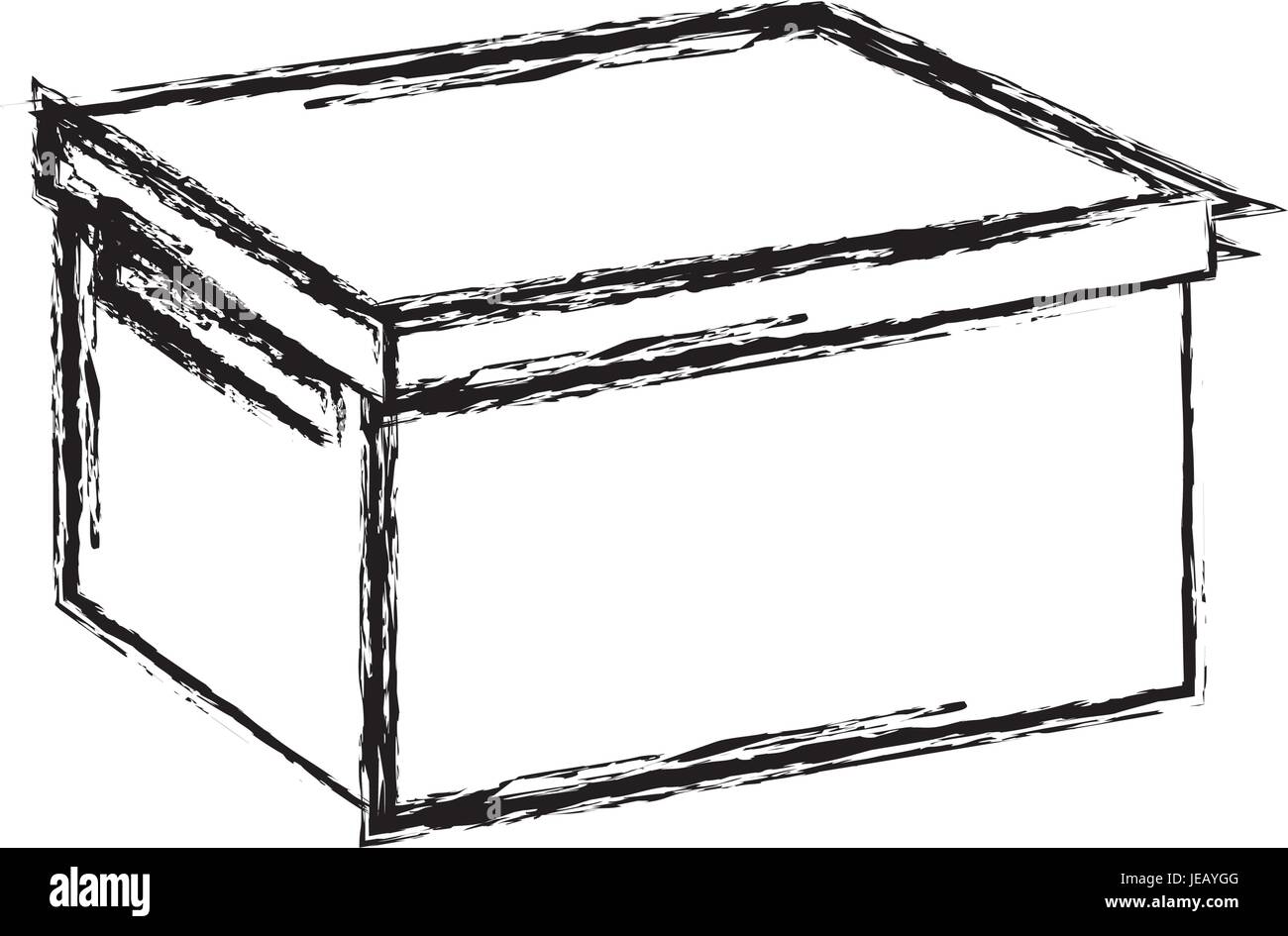 Karton-Box mit Deckel-Symbol auf weißem Hintergrund-Vektor-illustration ...
