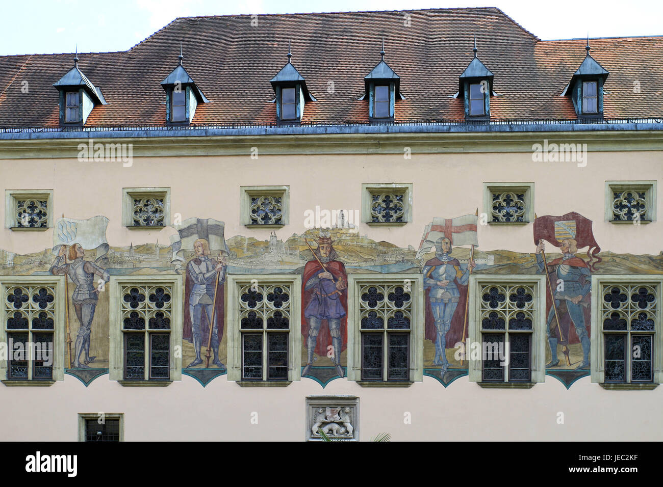 Deutschland, Niederbayern, Passau, altes Rathaus, Fassade, Malerei ...