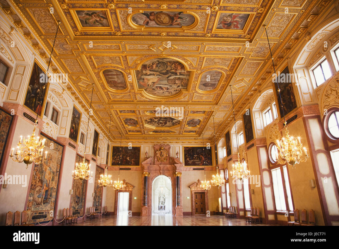 Deutschland, Bayern, München, Münchner Residenz, imperial Hall ...