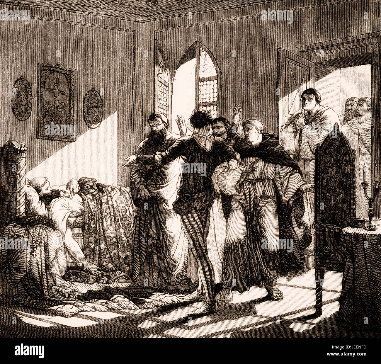 Der Kardinal Camerlengo oder Chamberlain, Tod von Papst Boniface II, 17 ...