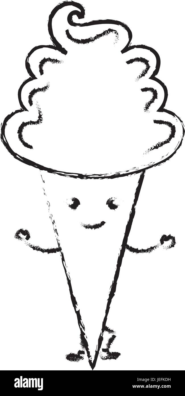 Süße Sahne Kinder Symbol Vektor-Illustration-Design zeichnen Stock ...