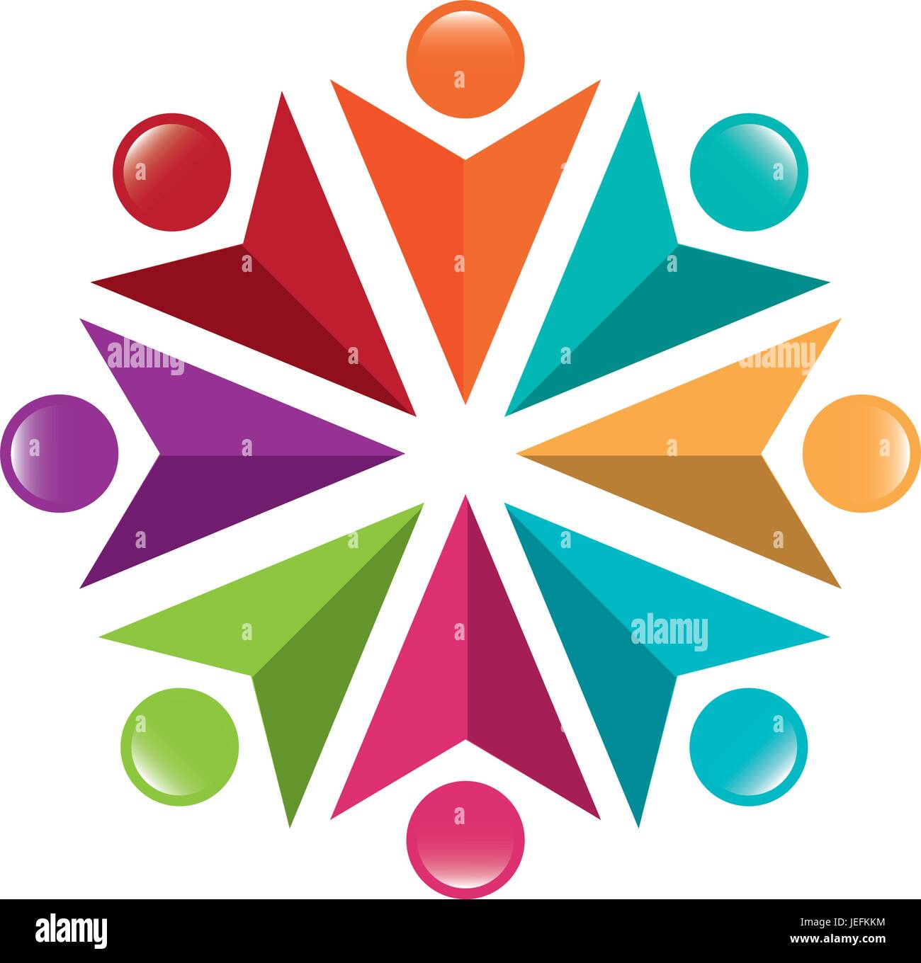 Teamarbeit-Symbol Silhouette Symbol Vektor Illustration-design Stock ...