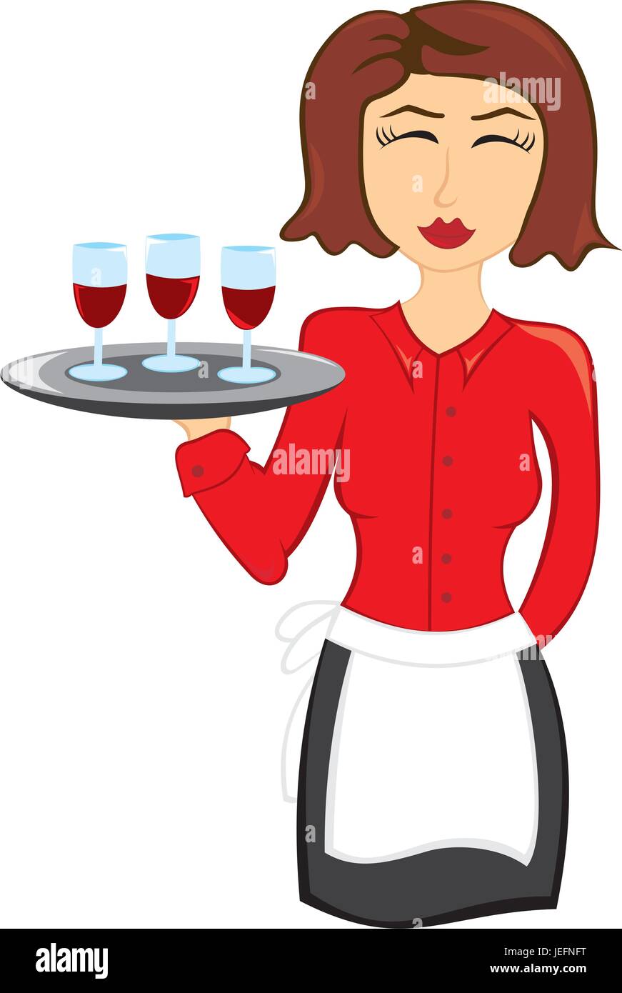 Kellner zeichnung Stock-Vektorgrafiken kaufen - Alamy