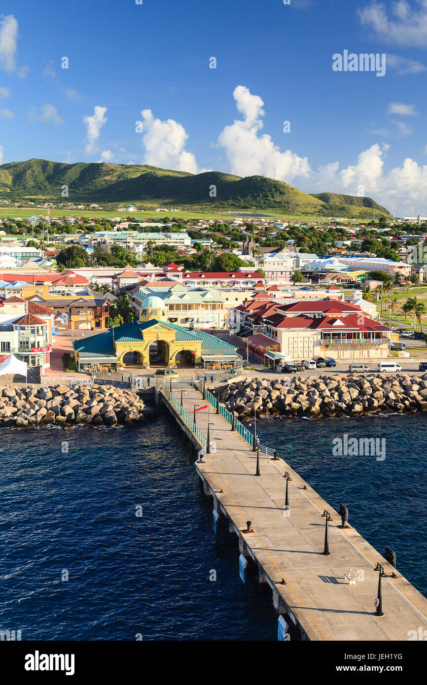 Basseterre Waterfront. Basseterre ist die Hauptstadt der Insel St ...