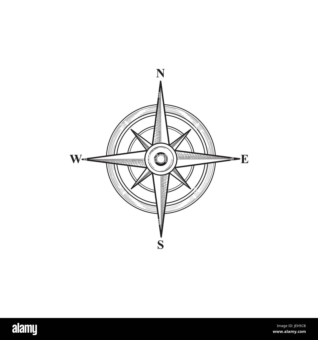 Kompass Anmelden Kompass Windrose Hand Gezeichnet Design Element Schwarz Windrose Skizze