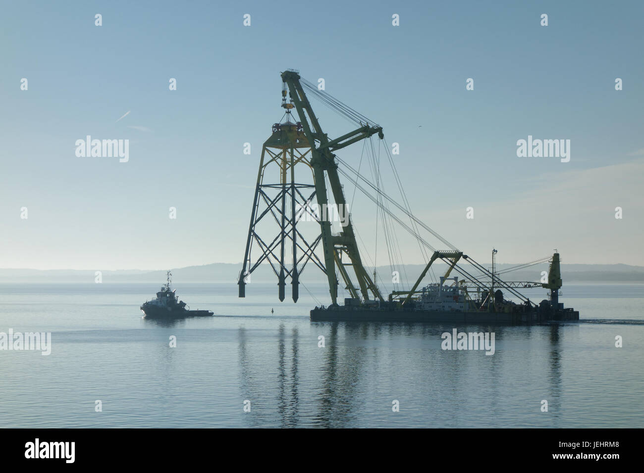 Die Taklift 4 Scheren Bein schwimmender Kran Schiff Transporte eine ...