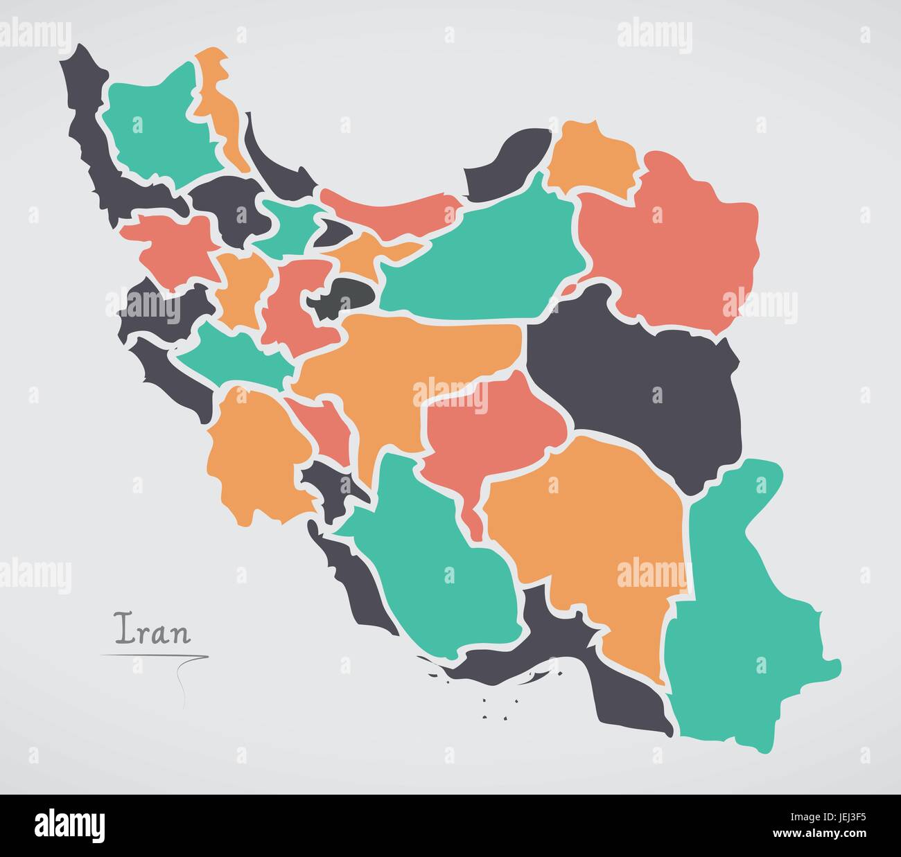 Iran Map Stock-Vektorgrafiken kaufen - Alamy