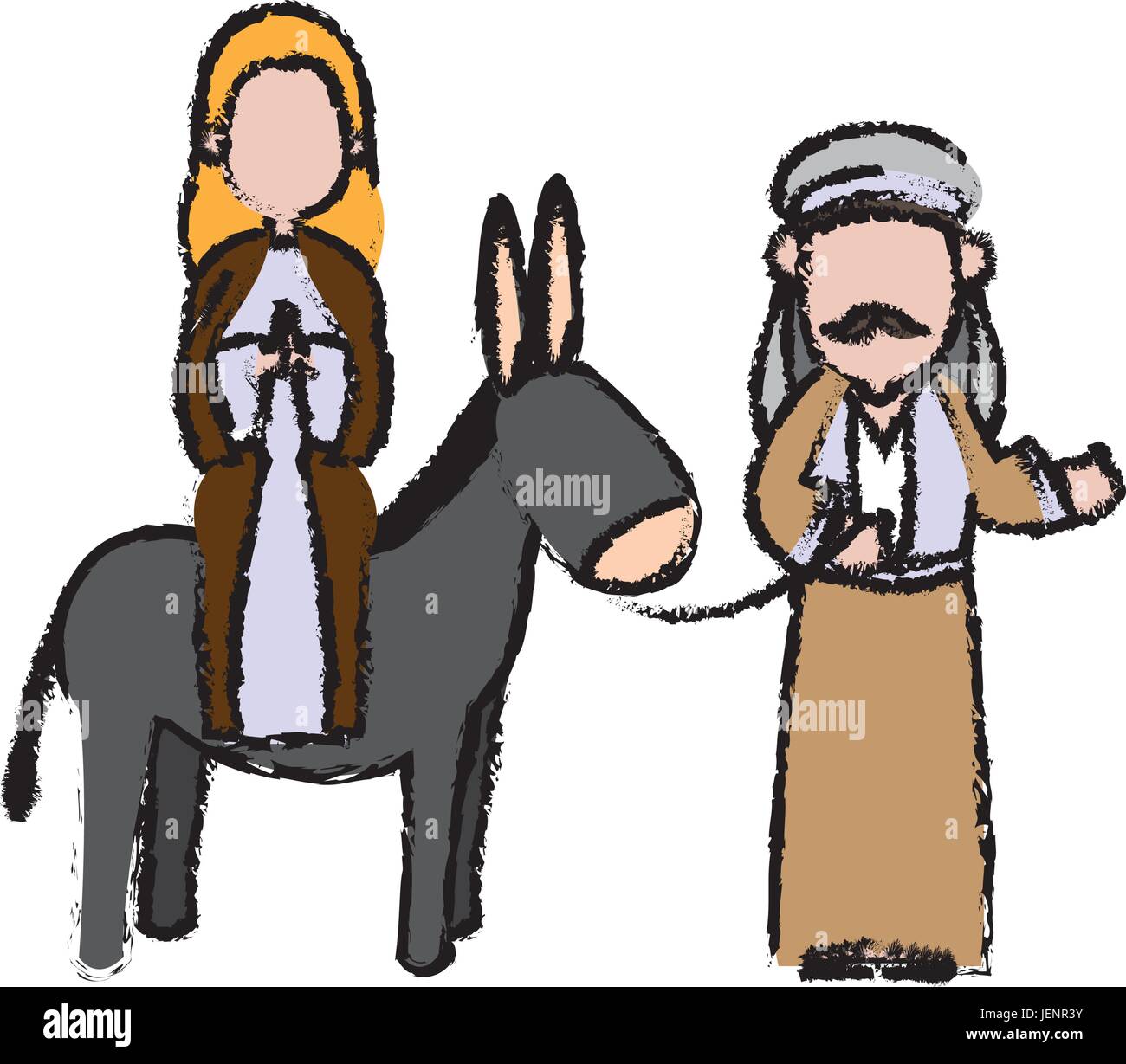 Mary And Joseph And Bethlehem Stockfotos & Mary And Joseph And ...
