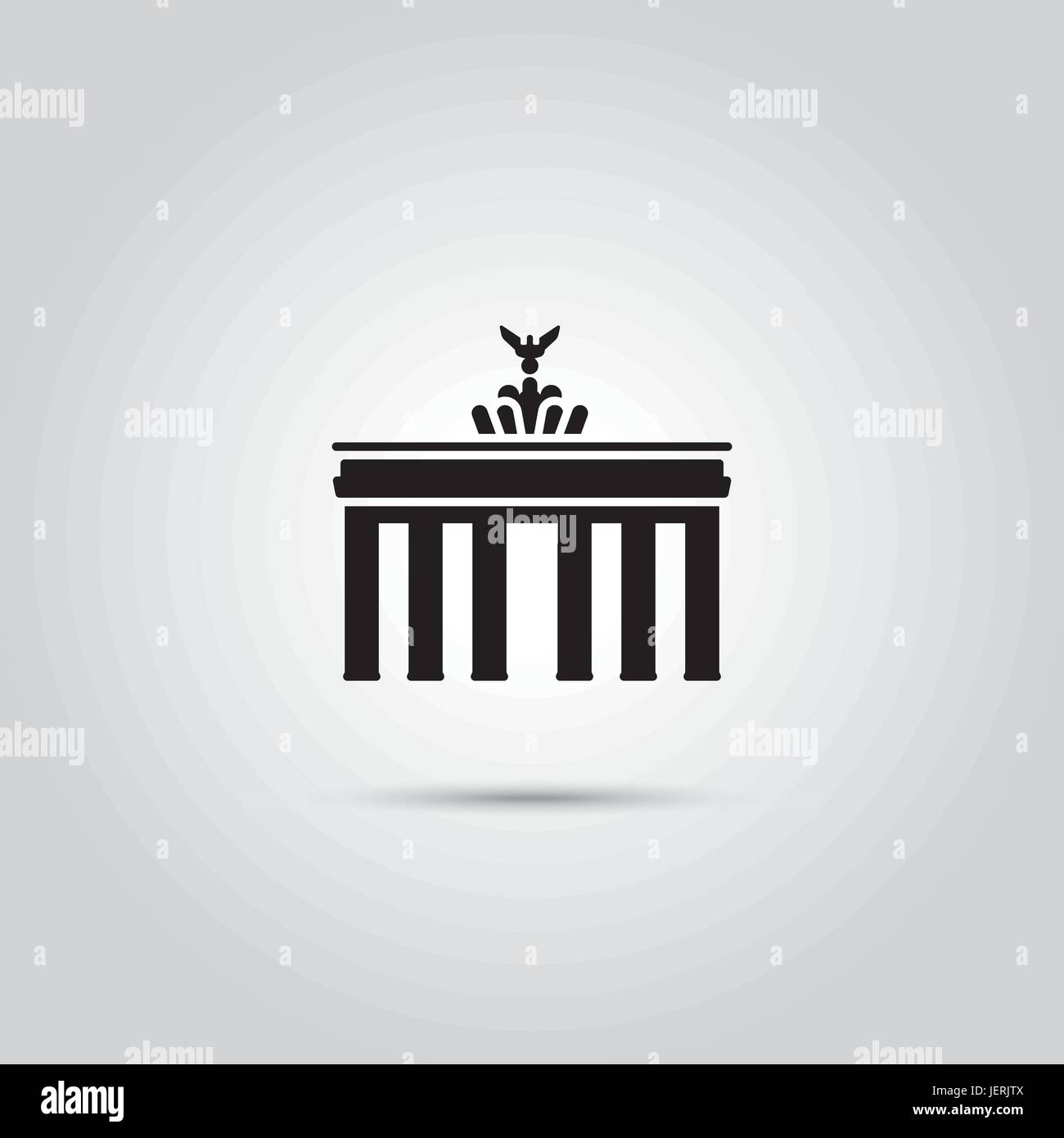 Brandenburger Tor, Berlin, Deutschland. EPS 10 Vektor Icon Stock ...