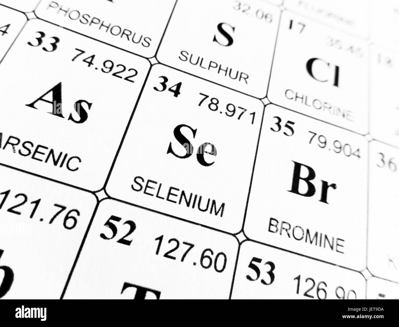 Selen auf das Periodensystem der Elemente Stockfotografie - Alamy
