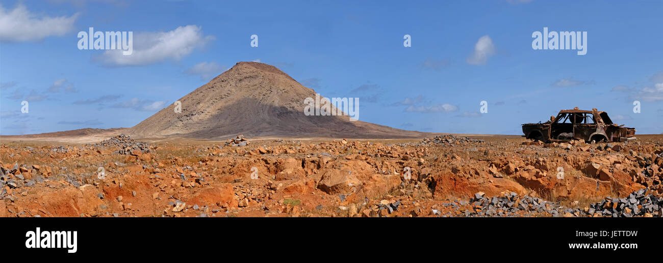 Panorama Insel von Sal Kap-Verde Inseln, einsamen Insel voller ...
