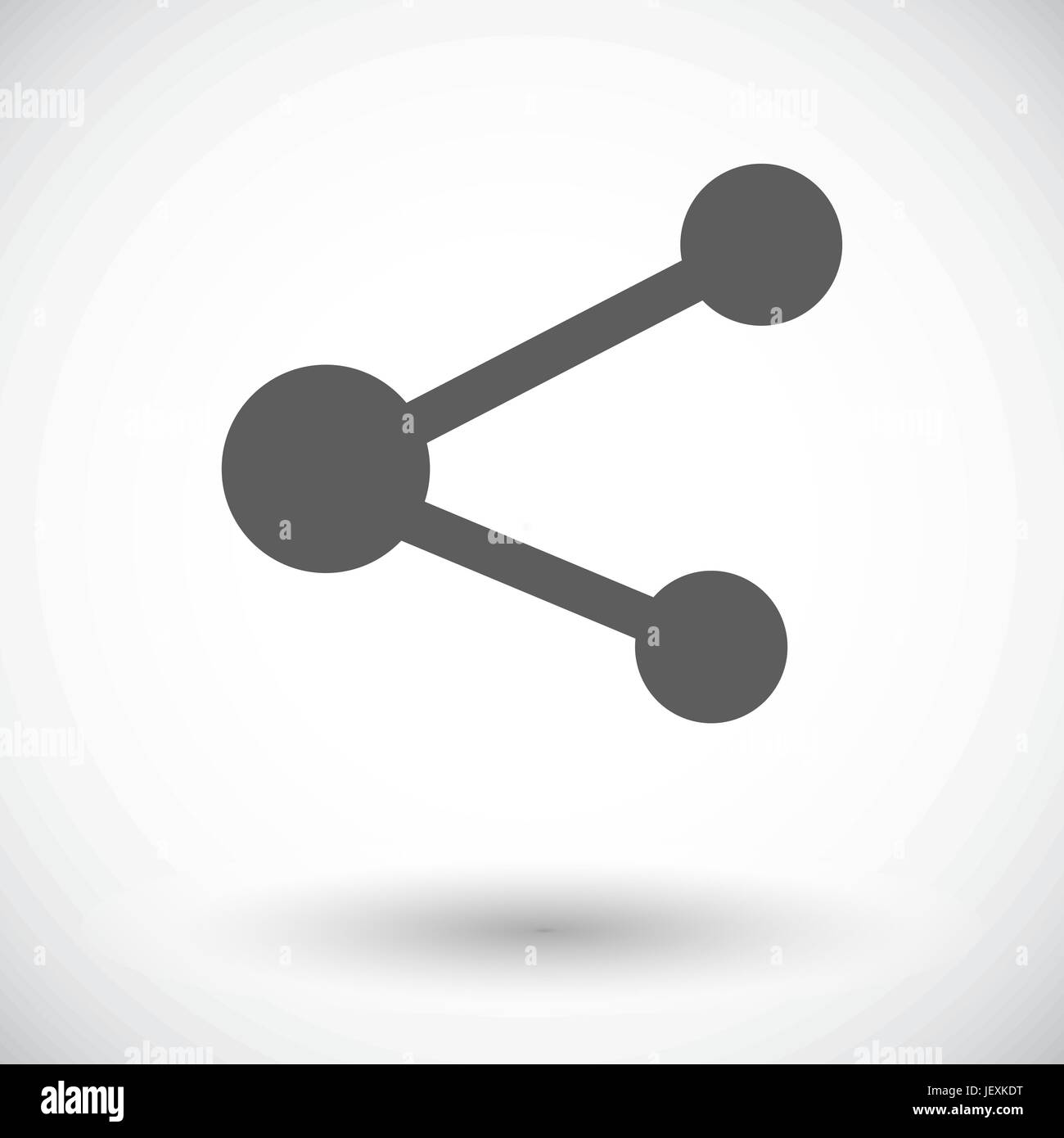 Freigeben. Einzelne flache Symbol auf weißem Hintergrund. Vektor ...