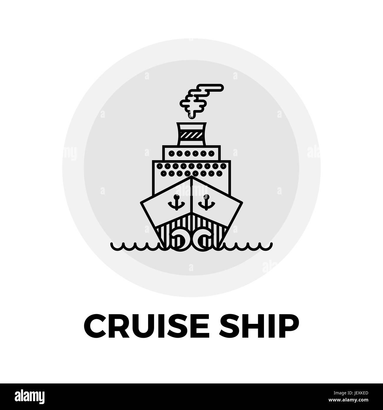 Kreuzfahrt Schiff Symbol Vektor. Flach-Symbol auf dem weißen ...