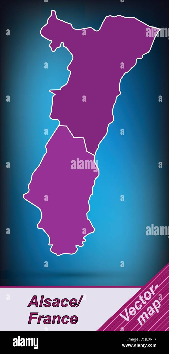 Elsass map Stock-Vektorgrafiken kaufen - Alamy