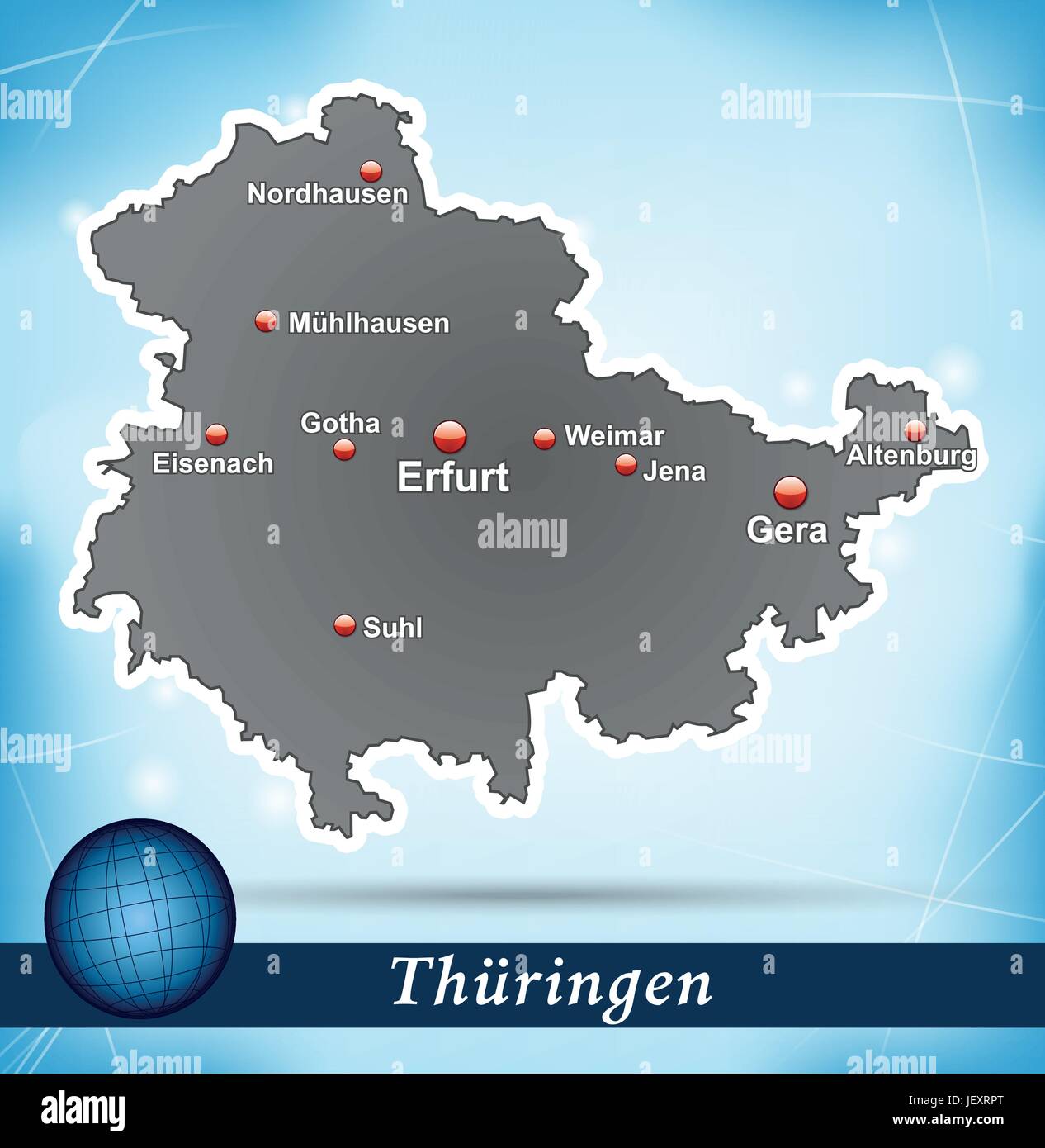 Mapa de turingia -Fotos und -Bildmaterial in hoher Auflösung – Alamy
