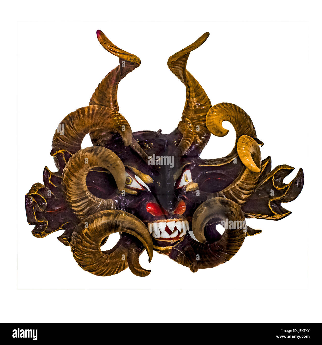 Devil demon mask horns -Fotos und -Bildmaterial in hoher Auflösung – Alamy