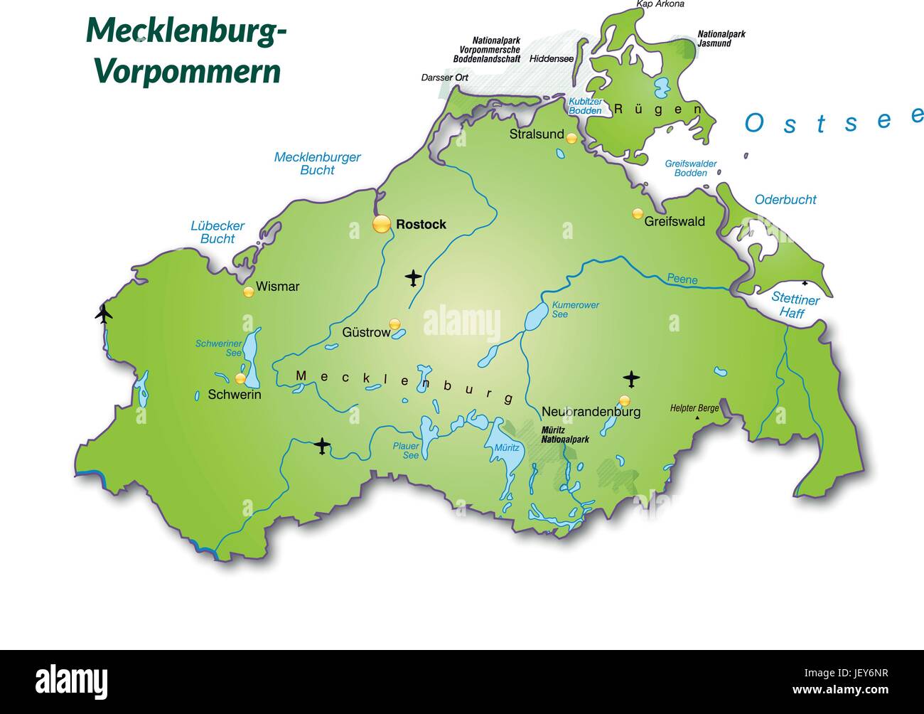 Mecklenburg Vorpommern Karte Stockfotos und -bilder Kaufen - Alamy