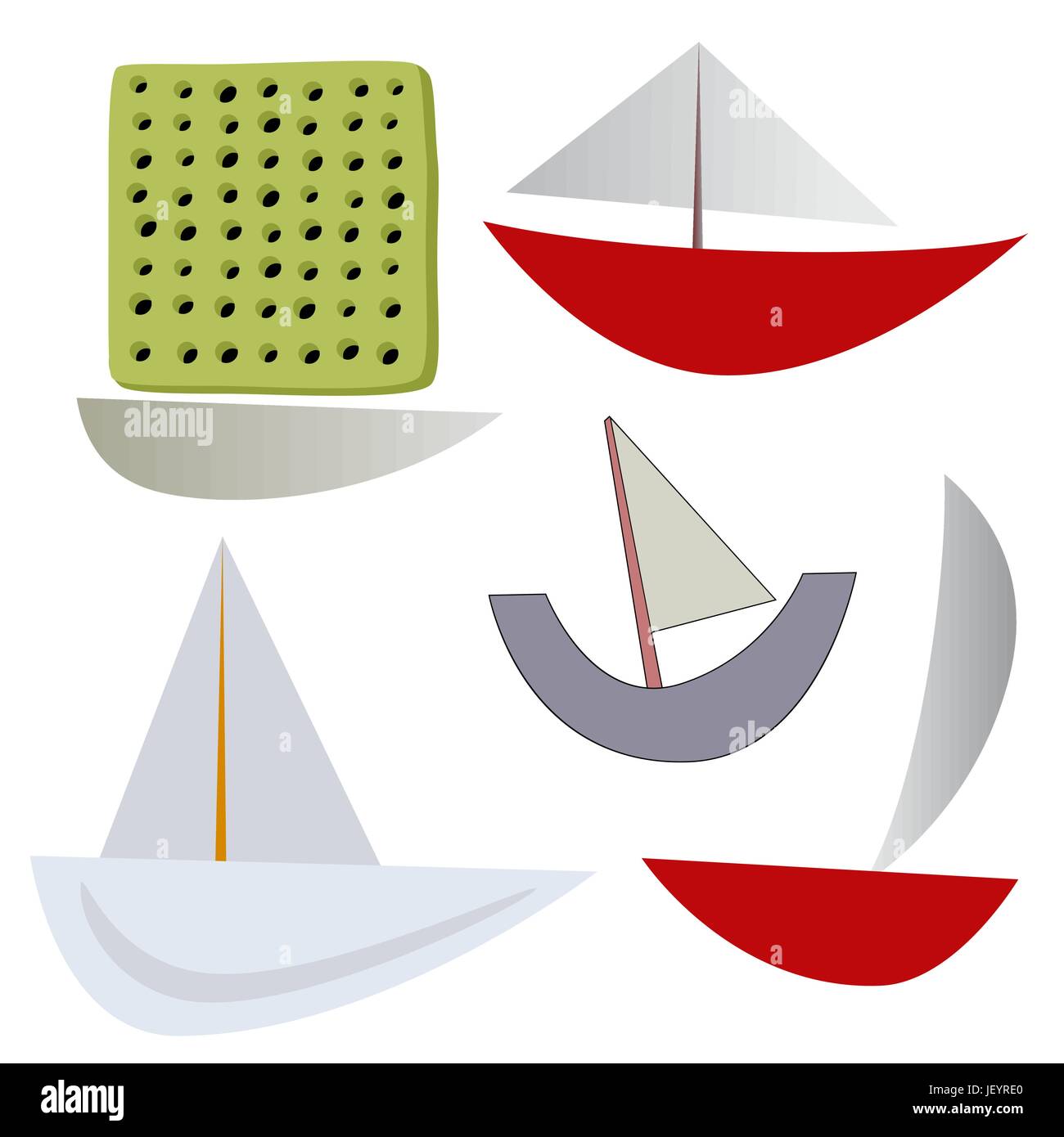 Verkehr, Transport, Boot, Schiff, Zeichen, Vektor, Logo, Piktogramm ...