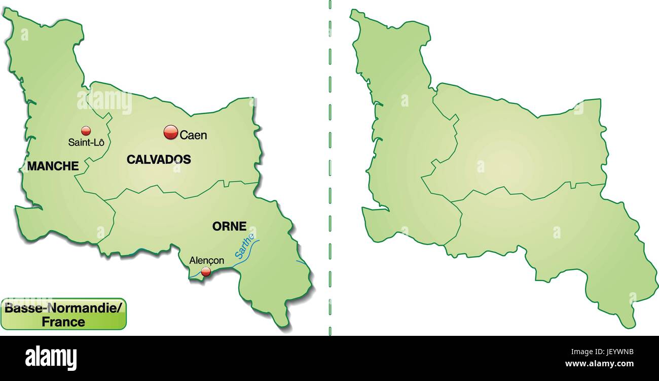 Lower normandy map -Fotos und -Bildmaterial in hoher Auflösung – Alamy