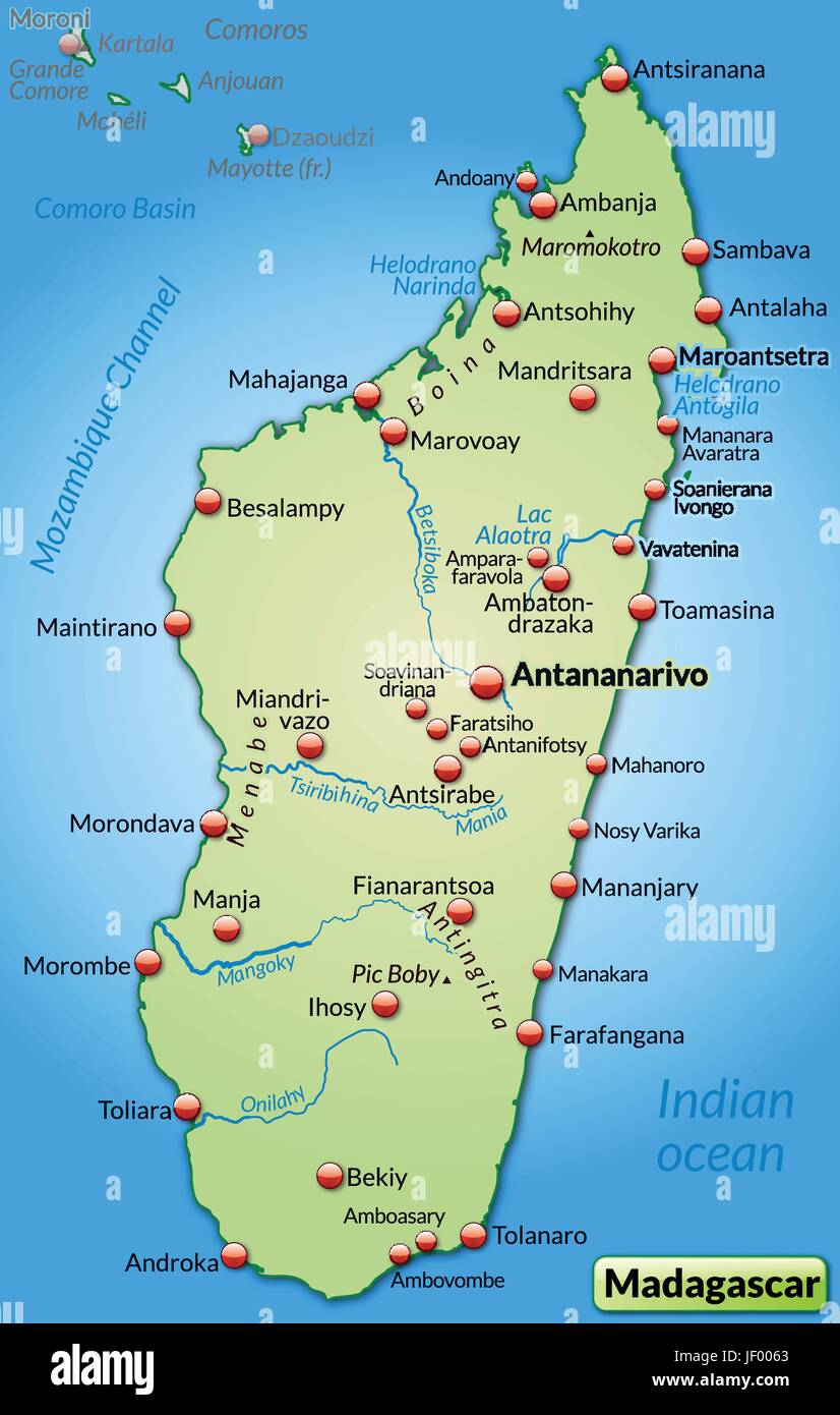 Mappa del madagascar -Fotos und -Bildmaterial in hoher Auflösung – Alamy